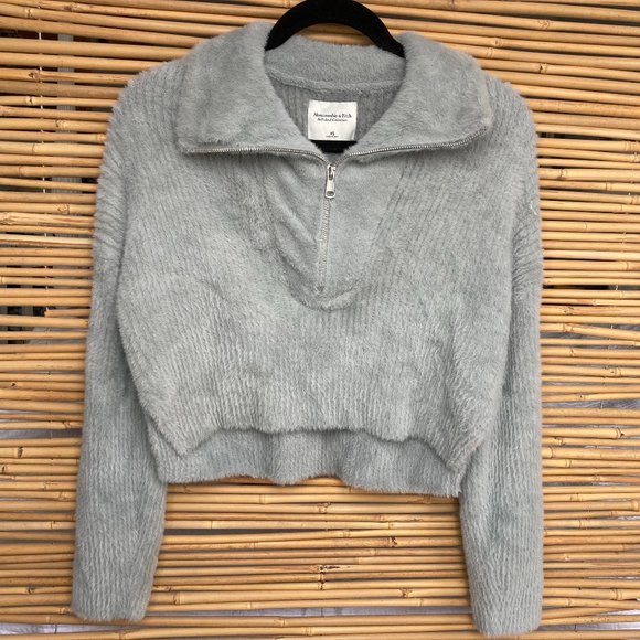 Abercrombie & Fitch | Sweaters | Fuzzy Grey Sweatshirt | Poshmark